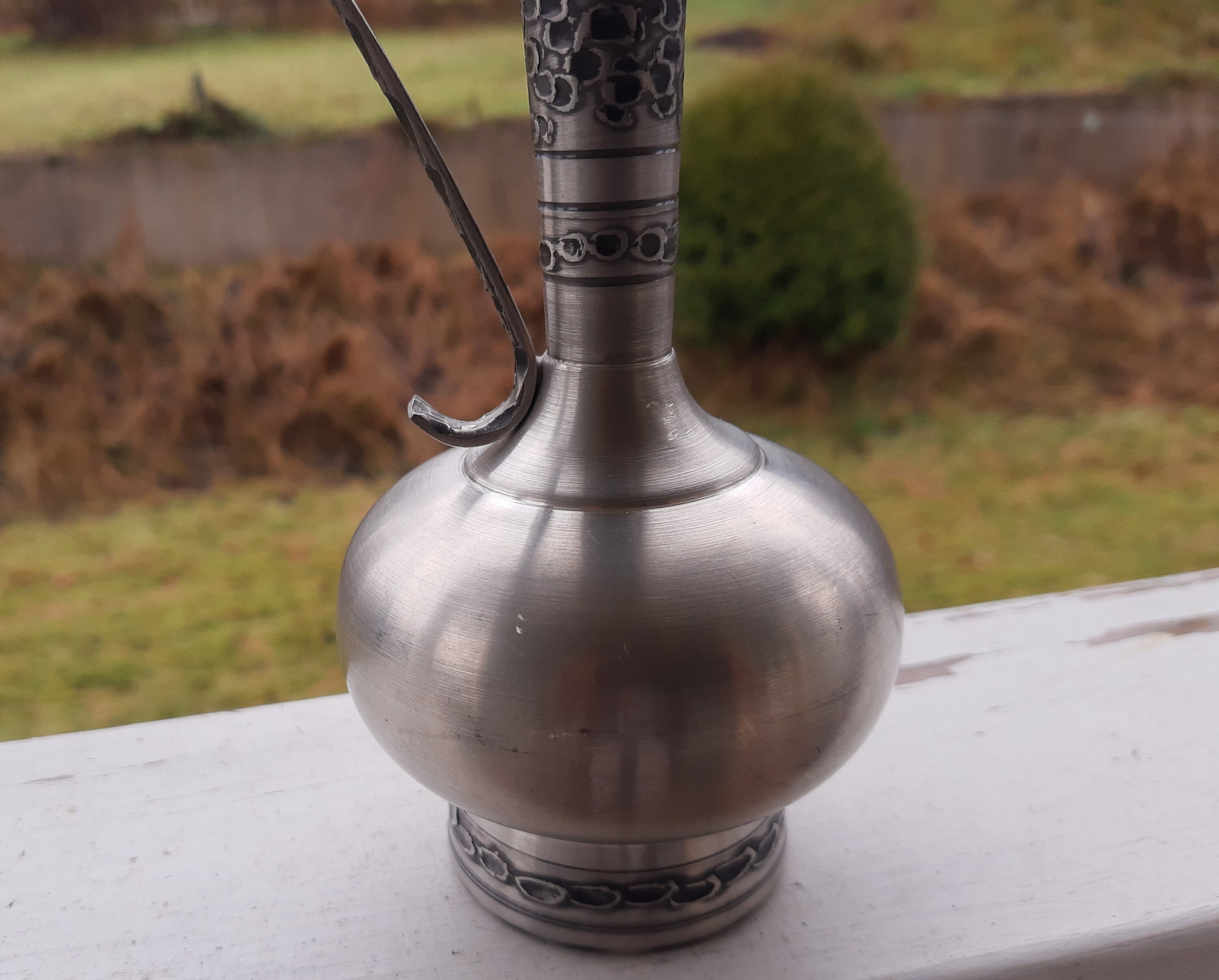 Vintage Pewter Handmade Jug With Handle. Norwegian Art 1960s. - Etsy