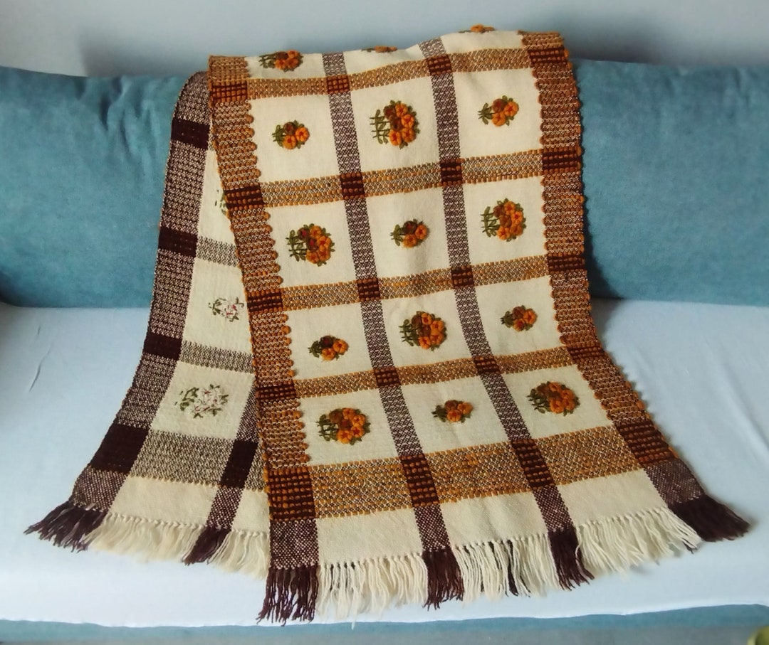 Long Hand-woven Woolen Table Runner or Rug From Cepelia Poland. Vintage ...