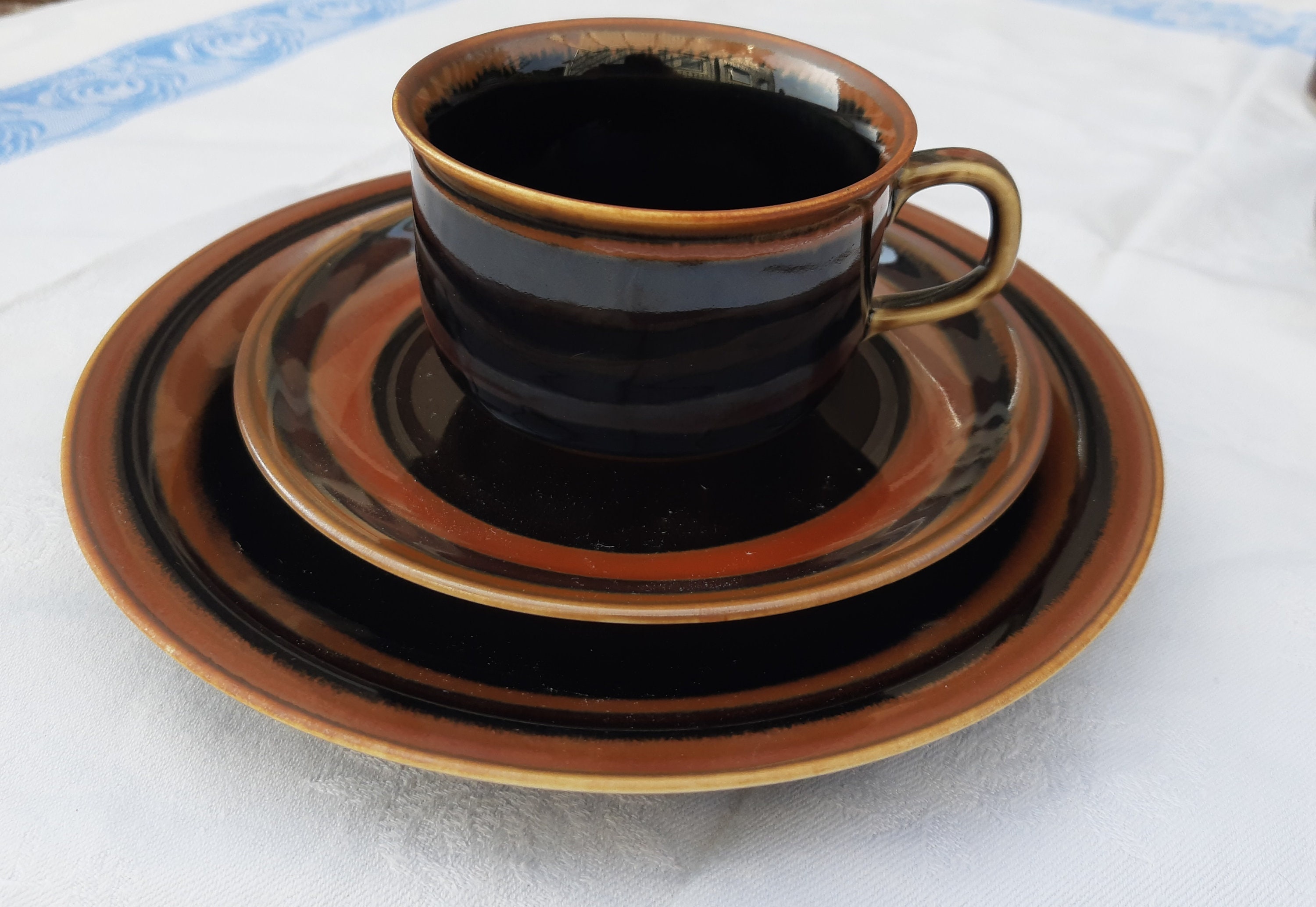 Rare Rörstrand Viking Ceramic Tea Trio Set. Swedish Vintage | Etsy