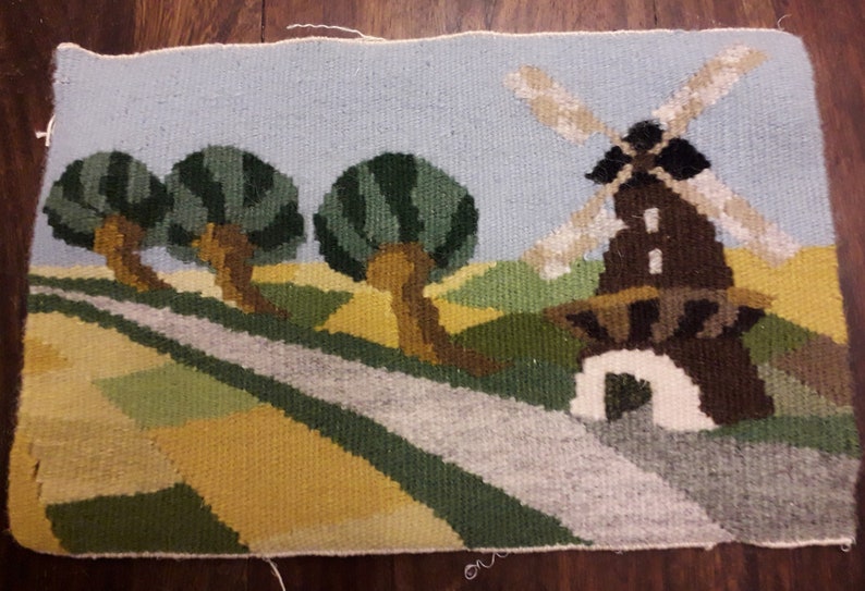 Handwoven Flemish Tapestry With Country Landscape. Swedish Vintage ...