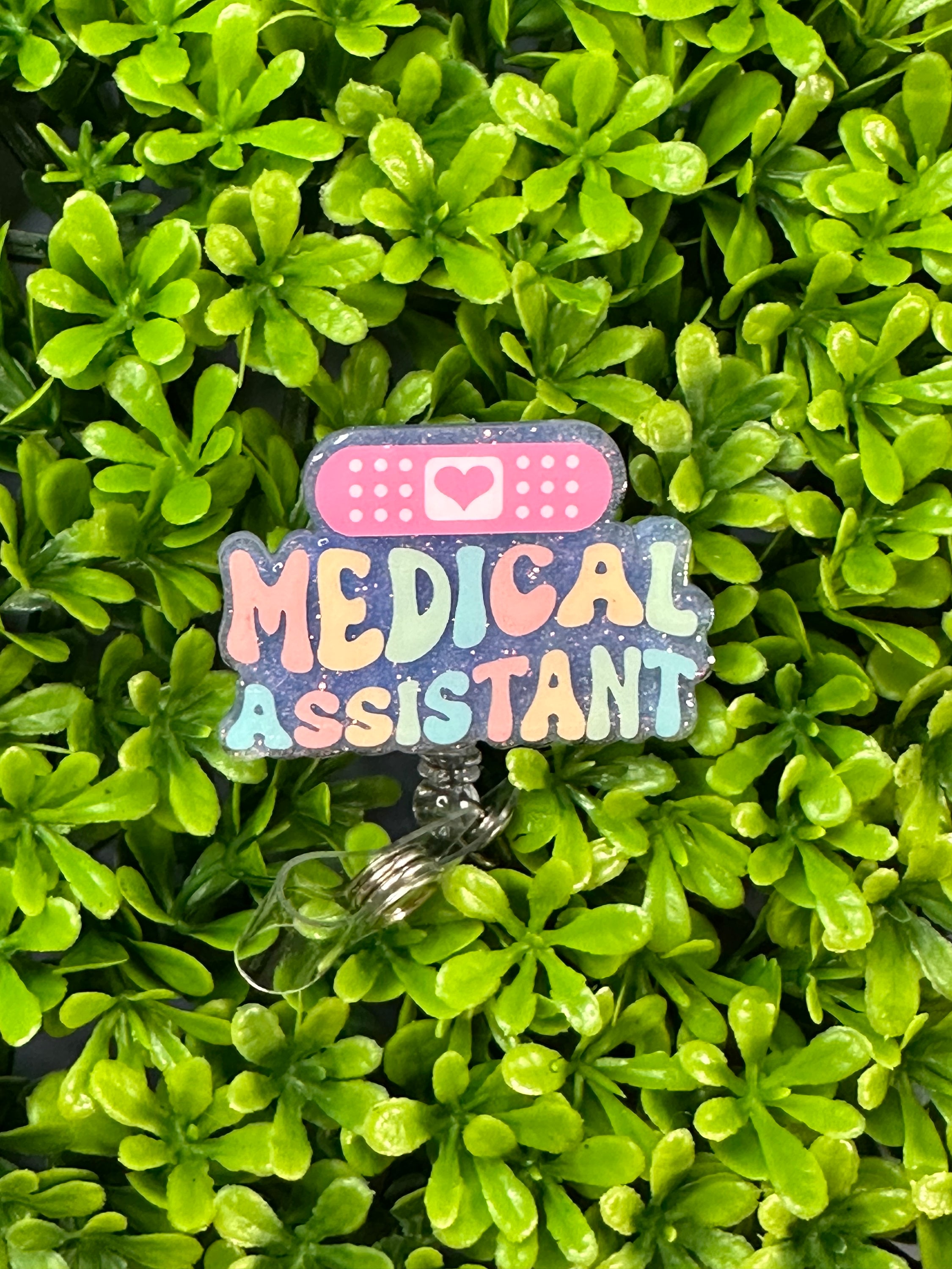 Medical Assistant Glittered Bandaid Badge Reel, Medical Assistant Gift ...