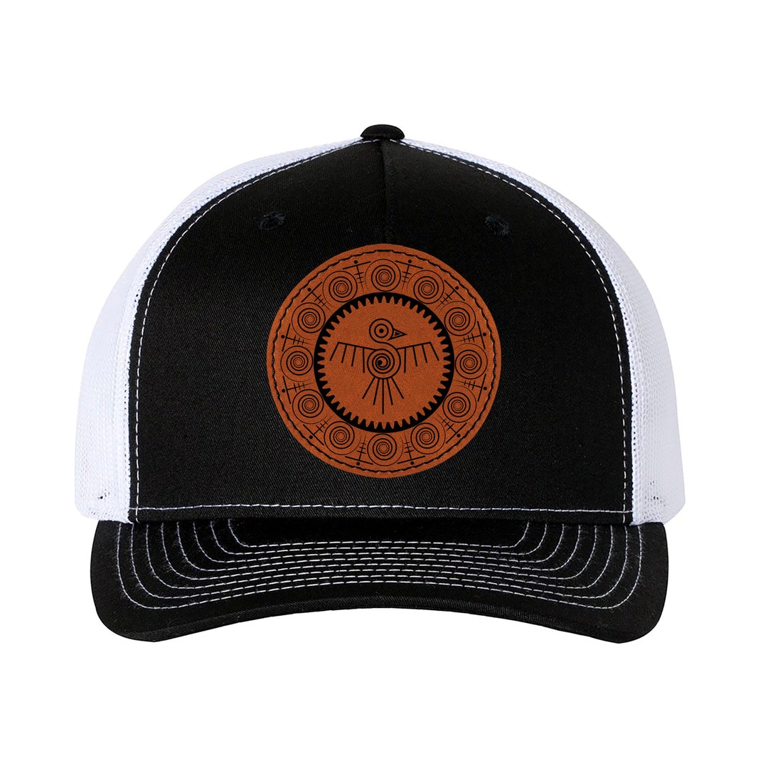 Trucker Hat Baseball Cap Aztec Quetzal Bird Leather Patch Style Hat - Etsy
