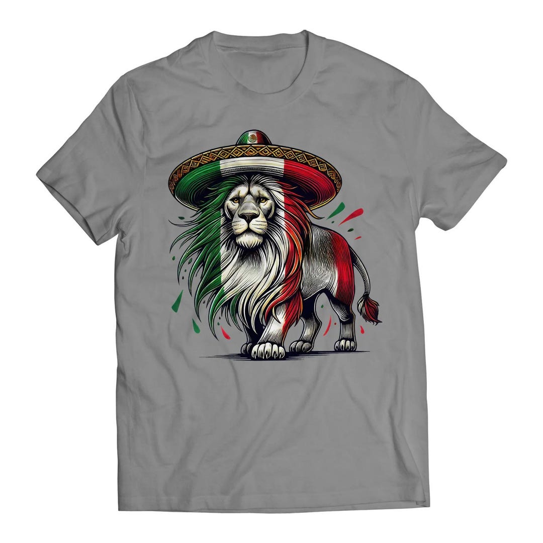 Mexican Flag Lion Proud Mexican Patriotic Men's Graphic T-shirt - Etsy ...