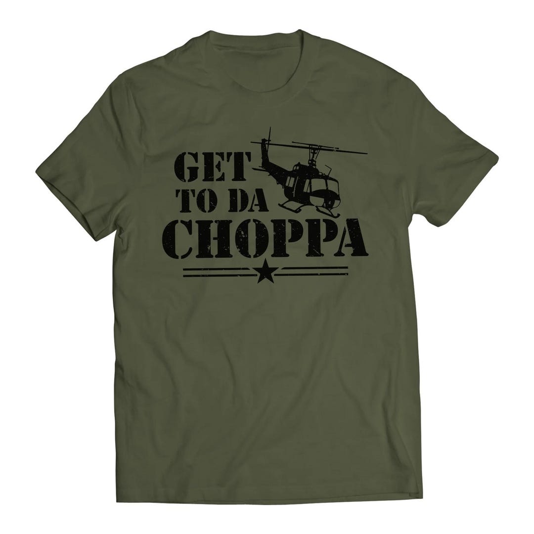Get to Da Choppa Army Arnold Movie Quote Men's Graphic T-shirt - Etsy