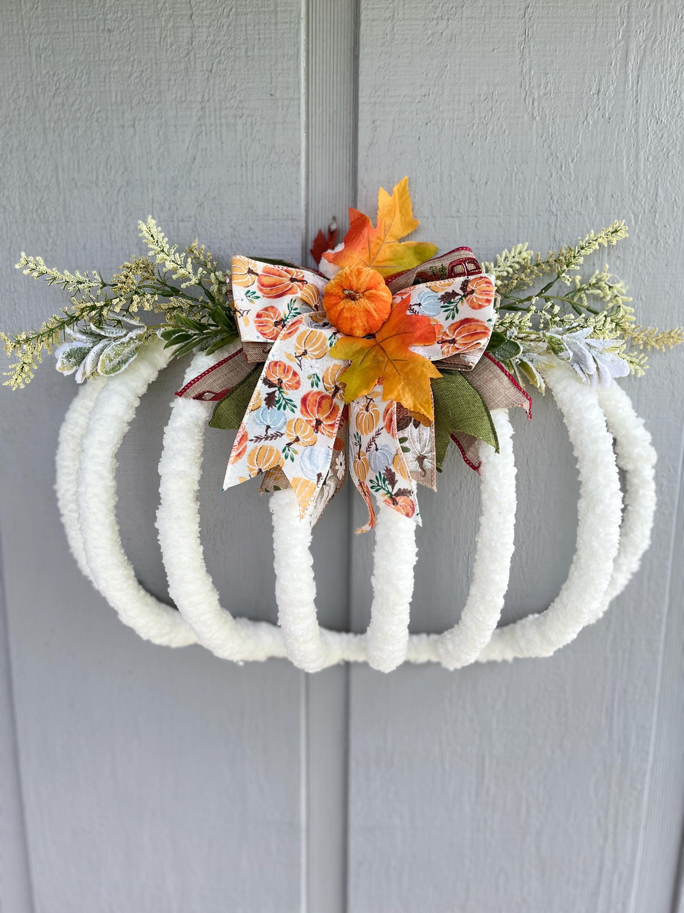 Fall Home Decor Pumpkin Wreath - Etsy