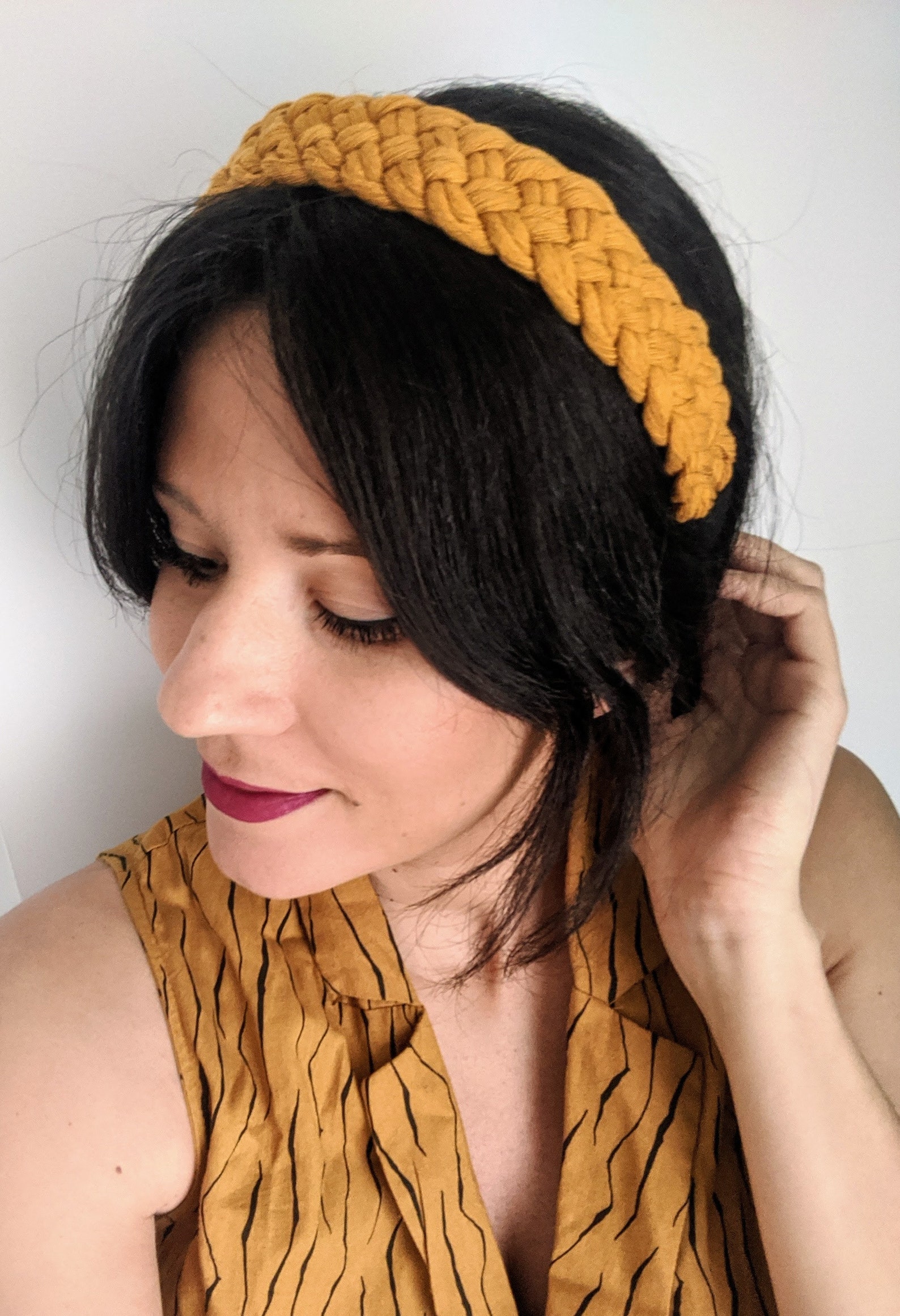 Braided Headband Padded Headband Macrame Headband Hair Etsy