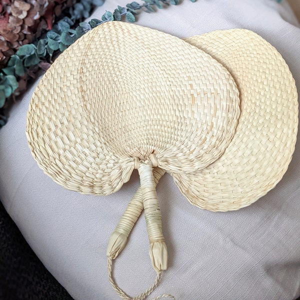 Palm Leaf Hand Fans - Etsy