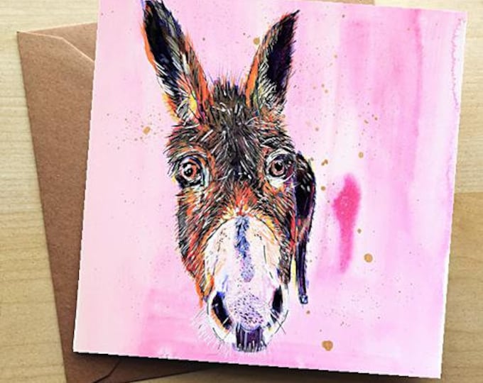 Donkey Greeting Cards Pack - Etsy UK