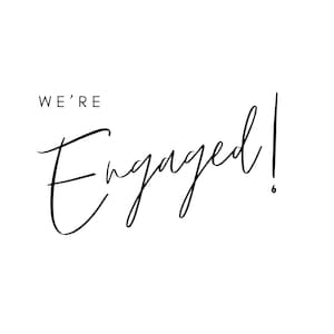 We're Engaged! Digital Download for Engagement Party - Etsy