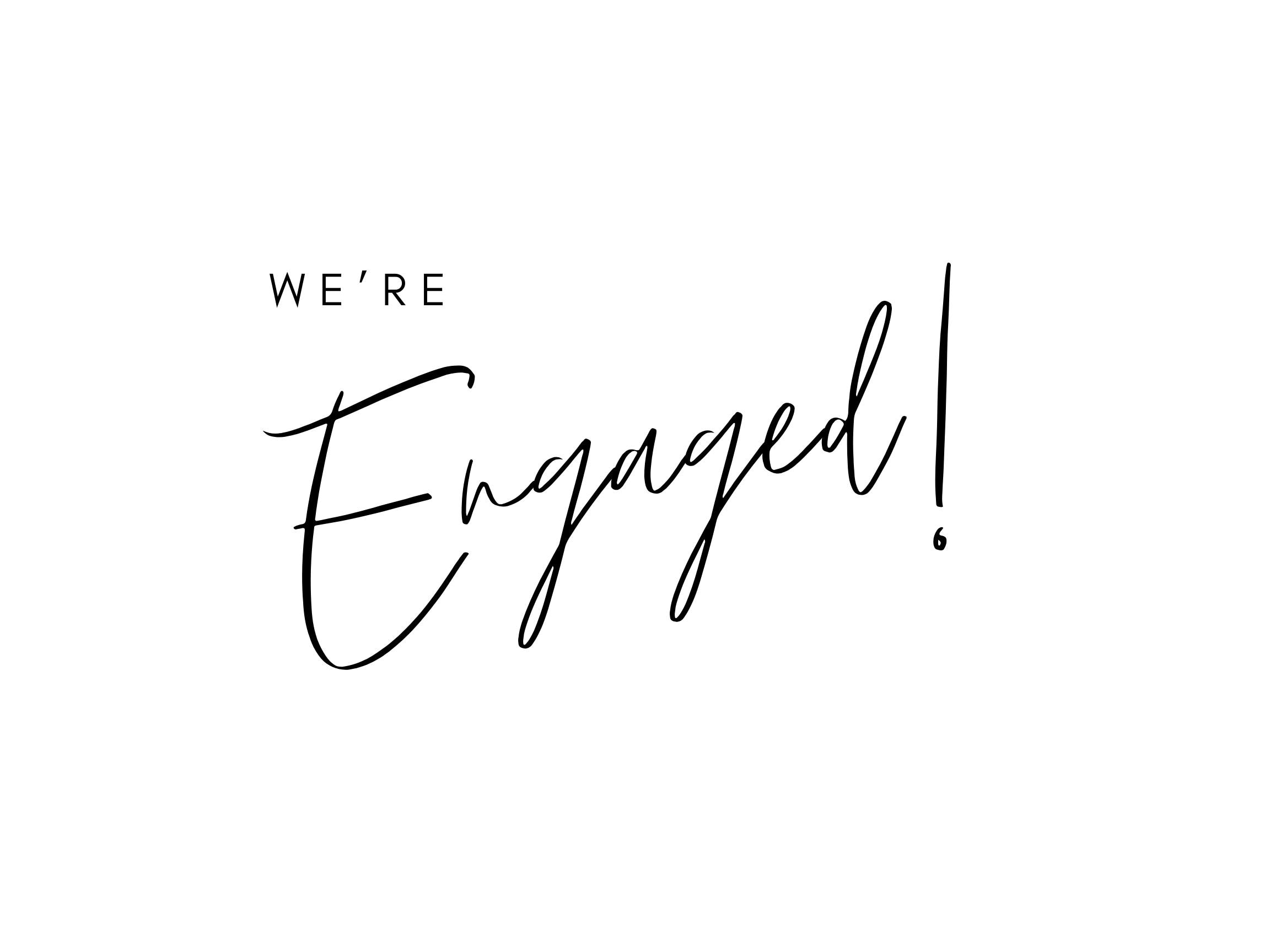 We're Engaged! Digital Download for Engagement Party - Etsy
