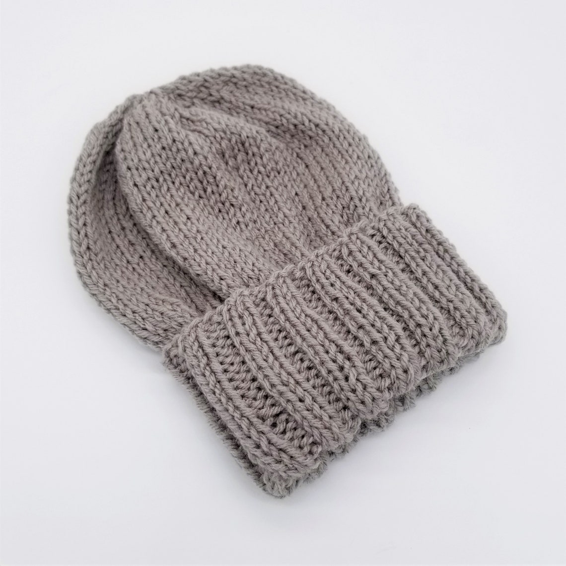 Adult Hat Knitting Pattern Knit Pattern for Cuffed Hat Man - Etsy