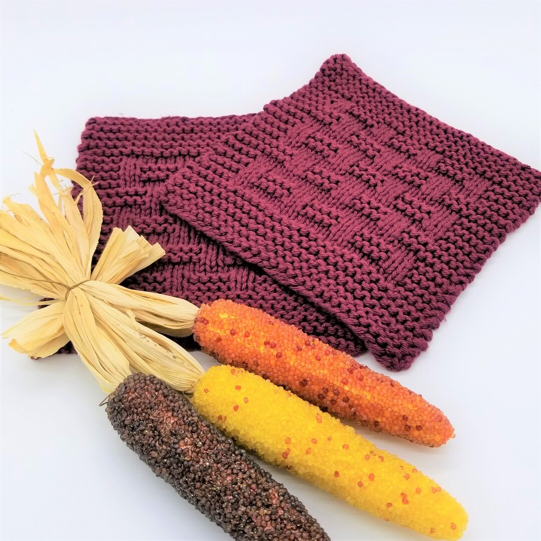 Thanksgiving Dishcloth Knitting Pattern, Handmade Home Decor, Fall ...