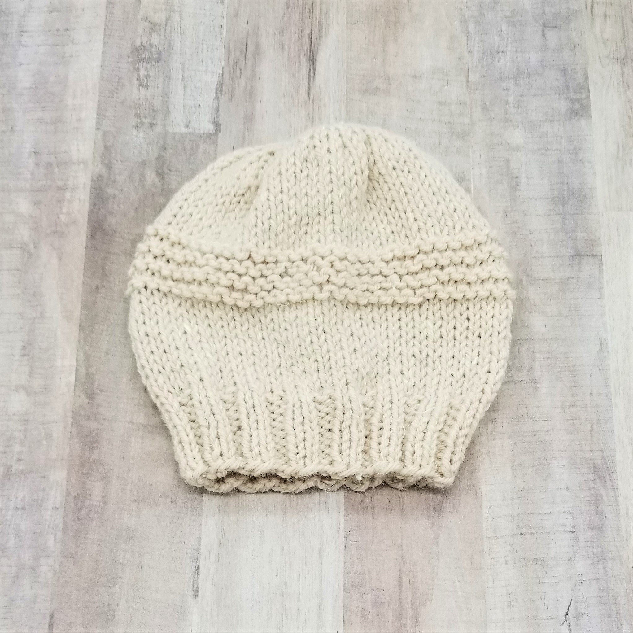 Child Hat Knitting Pattern, Easy Kids Knit Hat, Worsted Weight Beanie ...