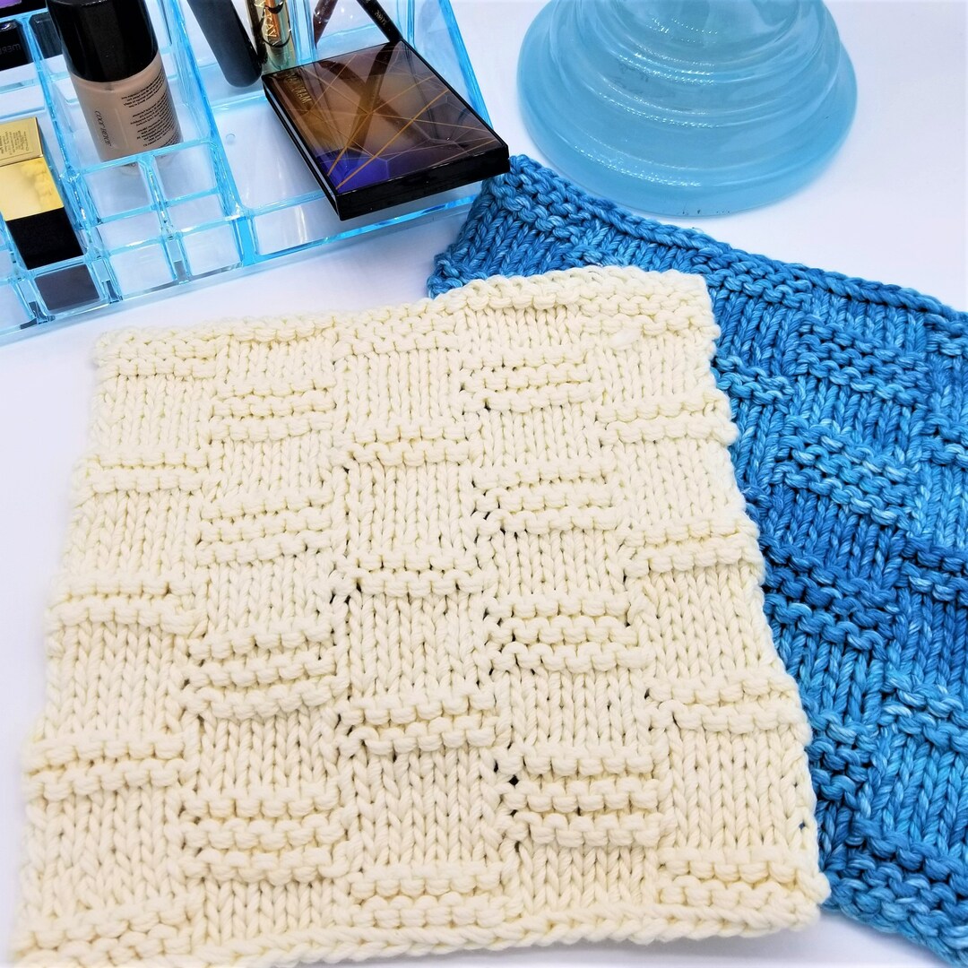 Washcloth Knitting Pattern, Easy Knit Washcloth, Beginner Project ...