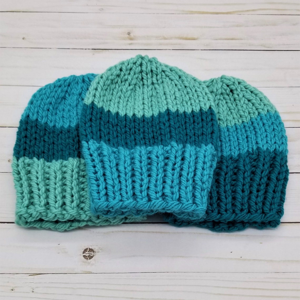 Child Hat Knitting Pattern, Easy Knit Hat, Child Chunky Knit Hat, Bulky ...