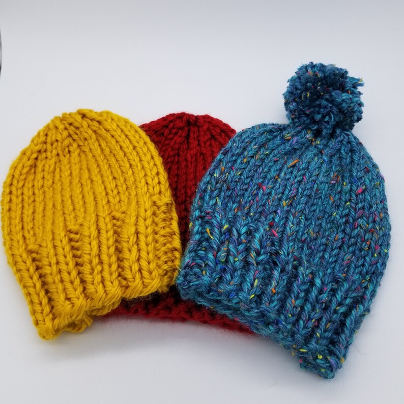 Fall Kids Hat Knitting Pattern, Autumn Hats for Kids, Child Fall Beanie ...