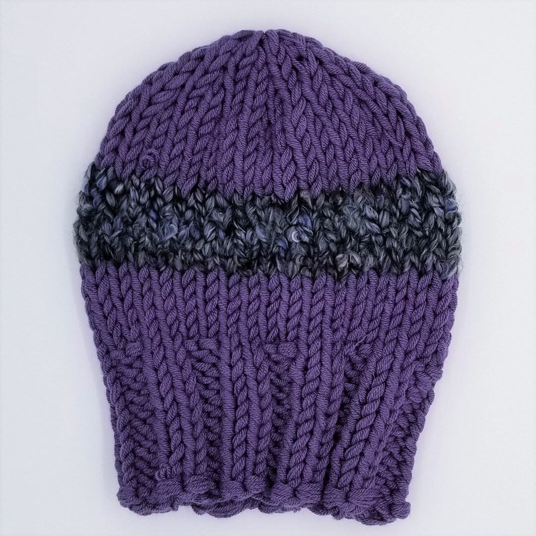 Adult Hat Knitting Pattern, Beginner Knitting Chunky Hat, Simple Knit ...