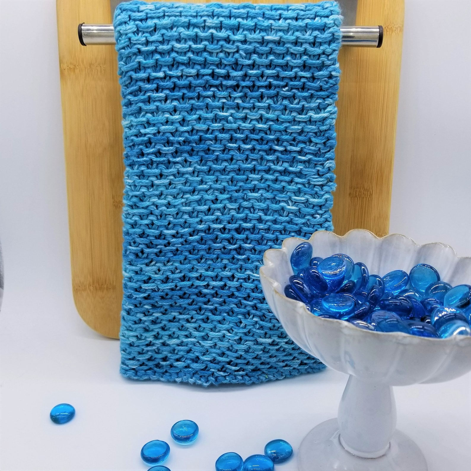 Hand Towel Knitting Pattern, Knit Hand Towel Pattern, Knitted Bath ...