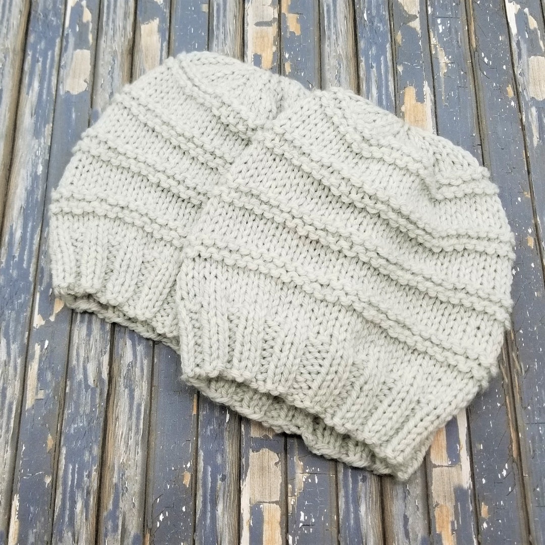 Teen Hat Knitting Pattern, Worsted Weight Beanie Hat Pattern, Knitted ...