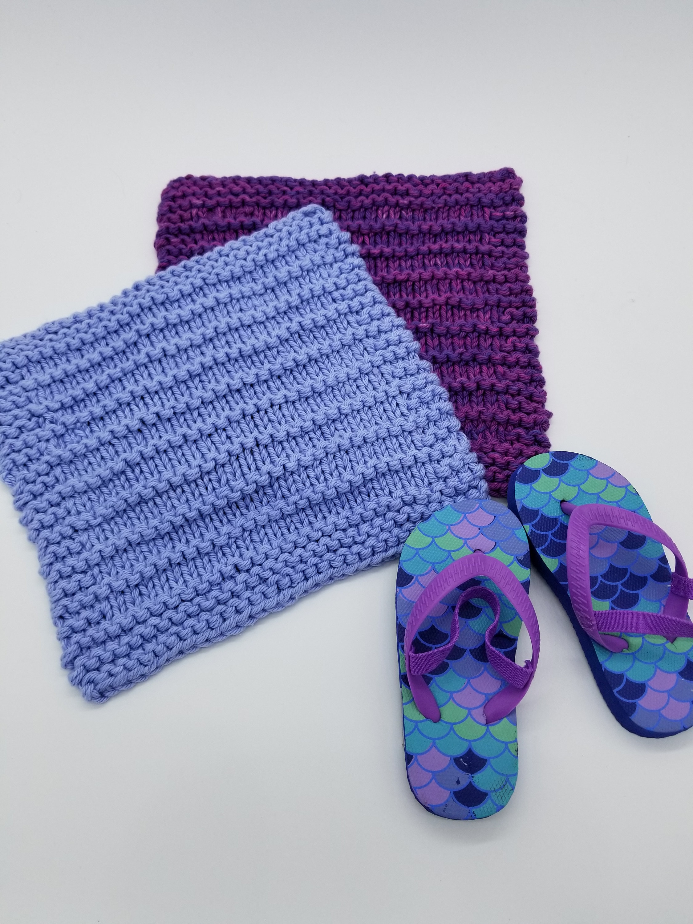 Knit Dishcloth Pattern, Knit Washcloth Pattern, Gamewell - Etsy