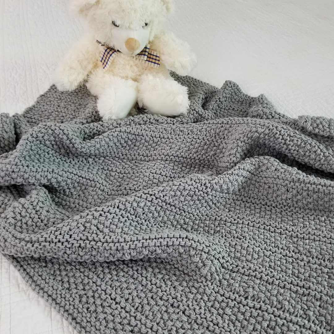 Baby Blanket Knitting Pattern, Easy Knit Baby Blanket, Quick Knitting ...