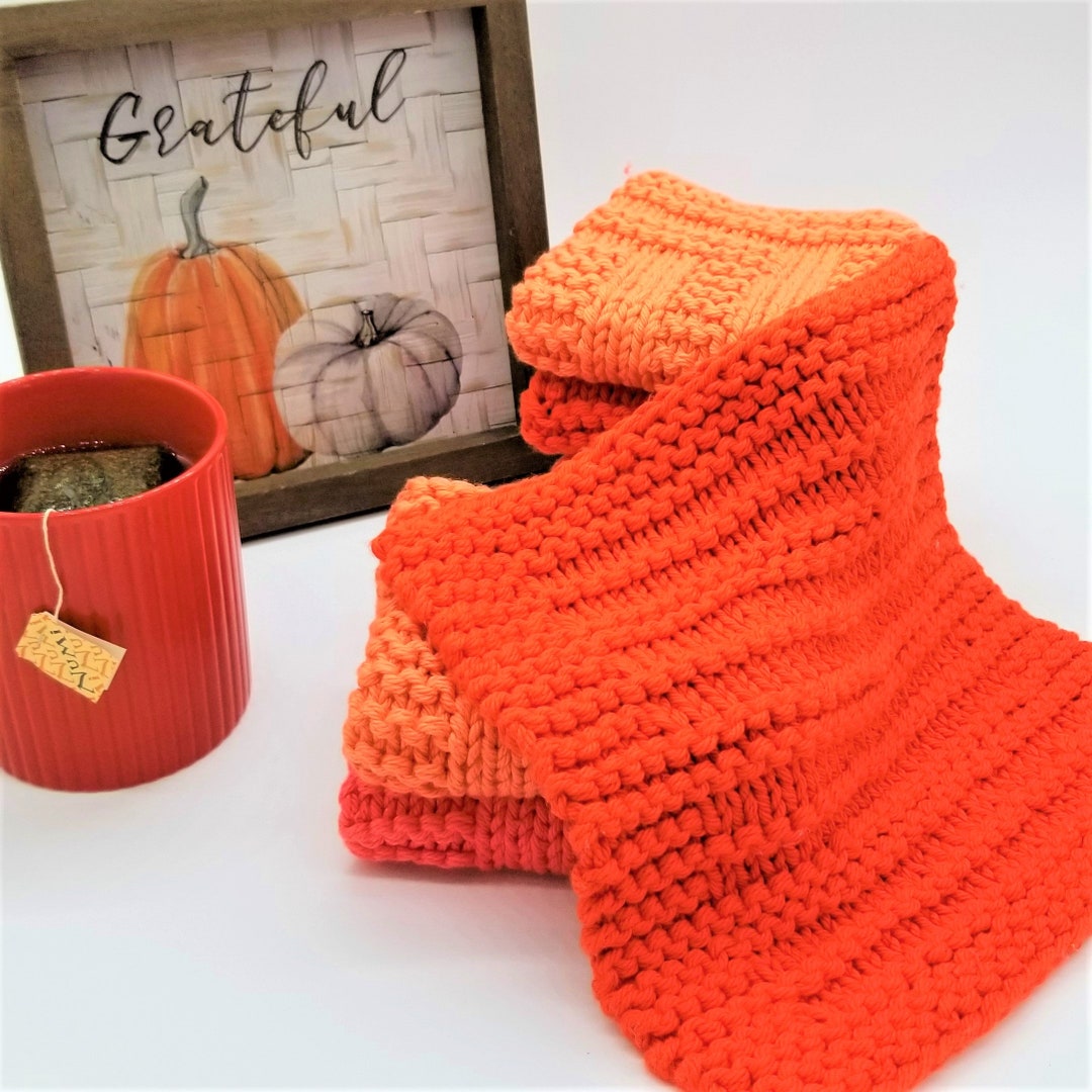 Thanksgiving Dishcloth Knitting Pattern, Handmade Home Decor, Fall ...