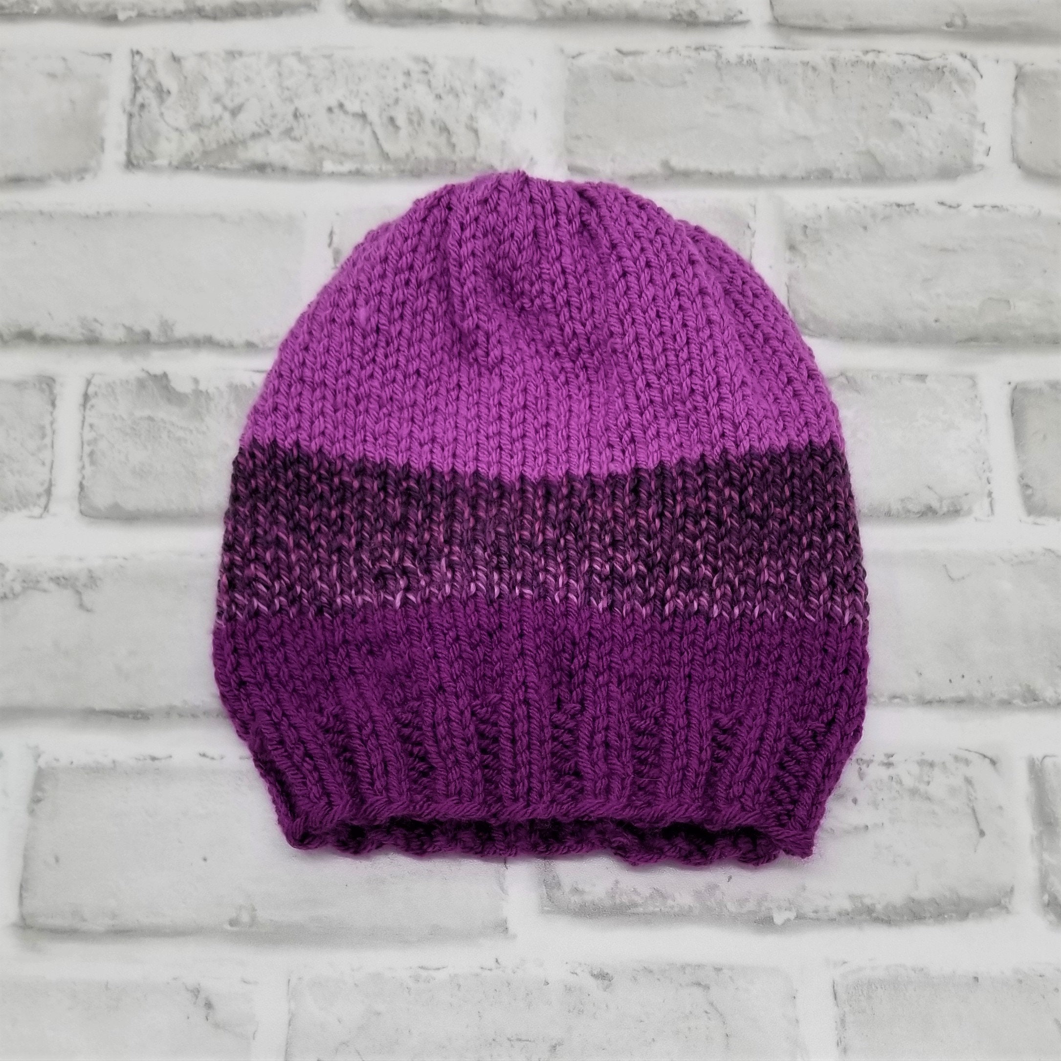 Adult Hat Knitting Pattern, Knitted Hat Pattern for Adults, Easy Knit ...