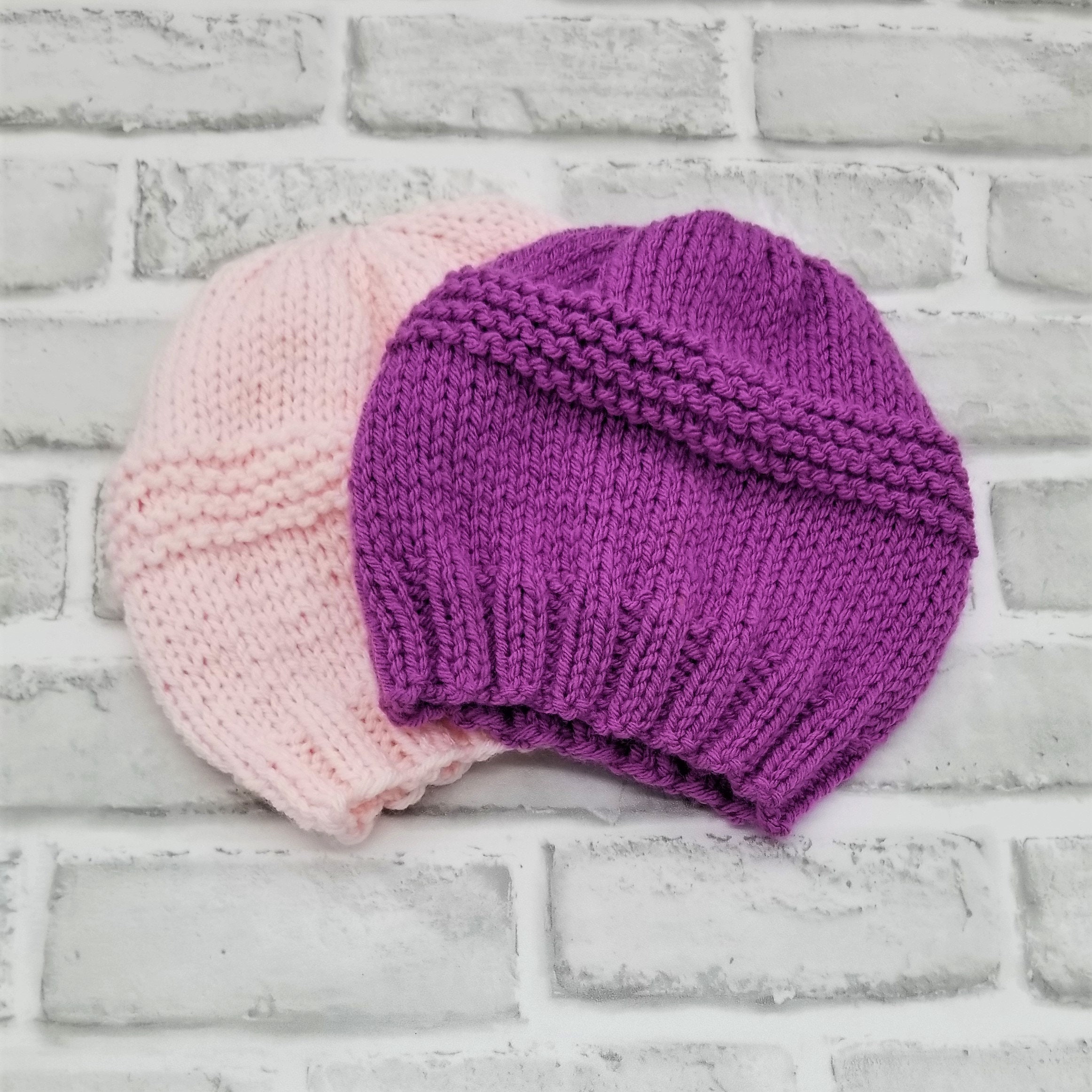 Adult Hat Knitting Pattern, Knitted Hat Pattern for Adults, Easy Knit ...