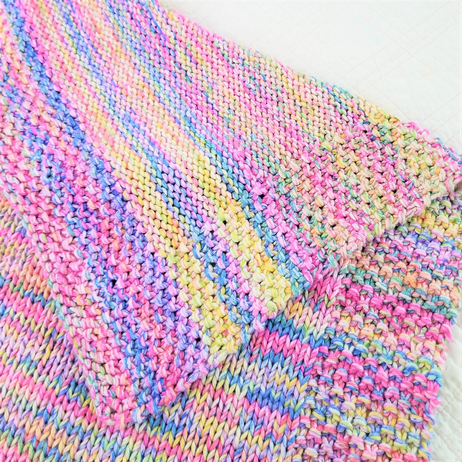 Baby Blanket Knitting Pattern, Easy Knit Baby Blanket Pattern, Baby ...