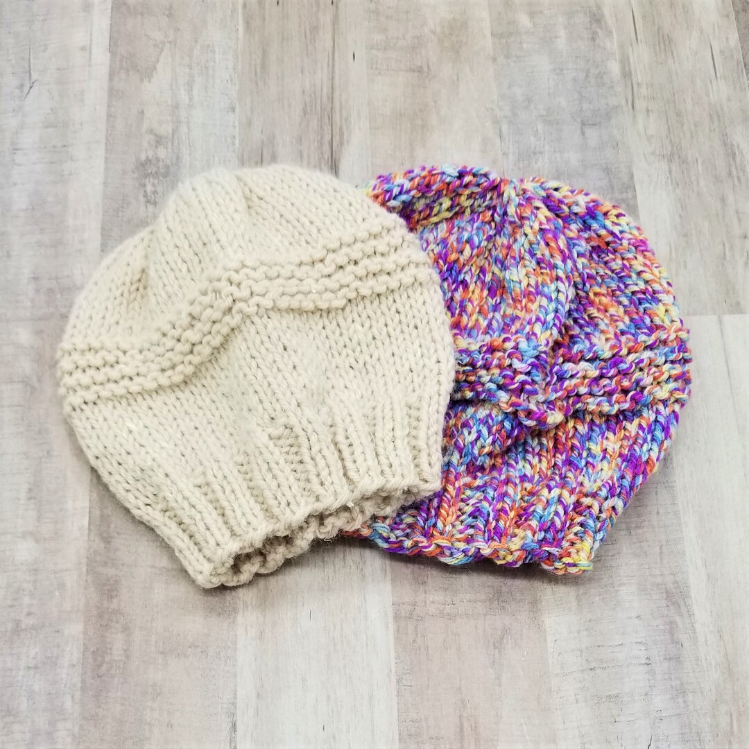 Child Hat Knitting Pattern, Easy Kids Knit Hat, Worsted Weight Beanie ...