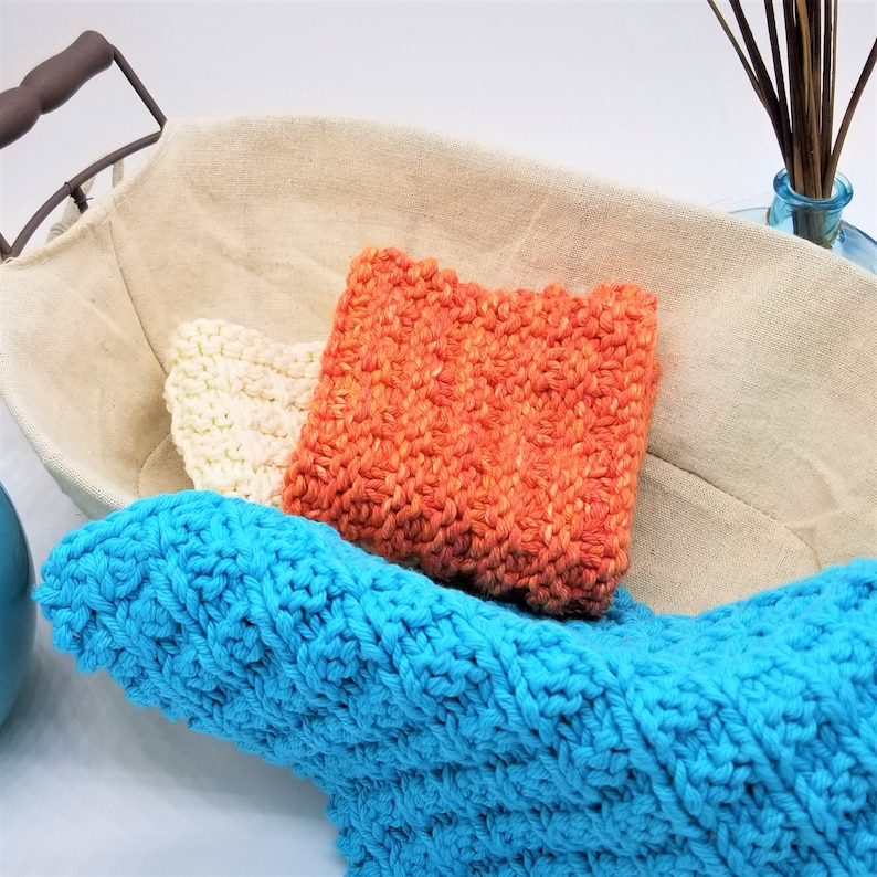 Washcloth Knitting Pattern, Knit Washcloth Pattern, Knitted Washcloth ...