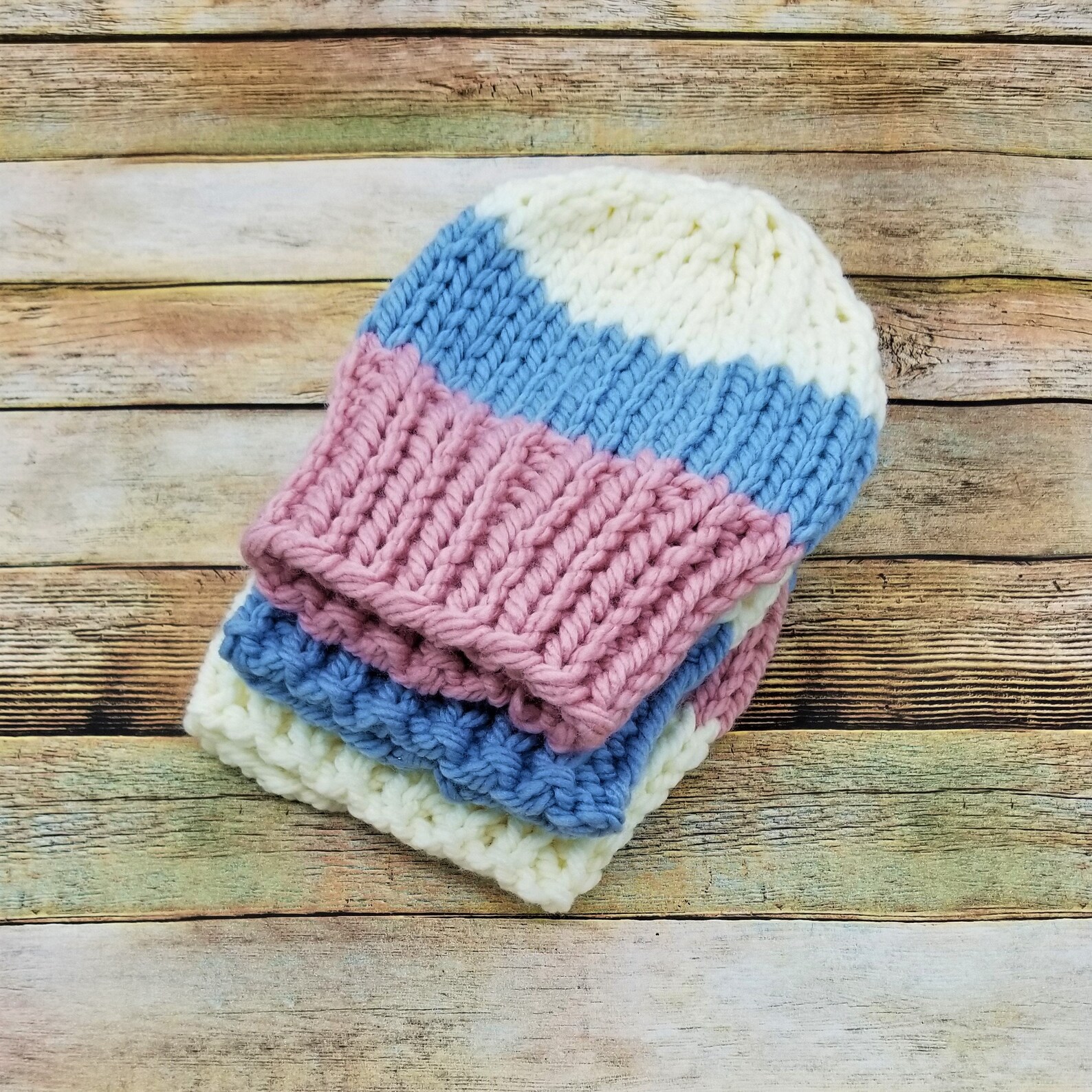 Baby Hat Knitting Pattern Easy Knit Hat Baby Chunky Knit - Etsy