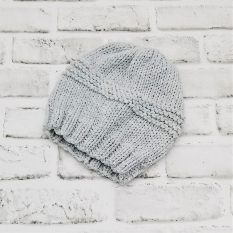 Teen Hat Knitting Pattern, Worsted Weight Beanie Hat Pattern, Knitted ...