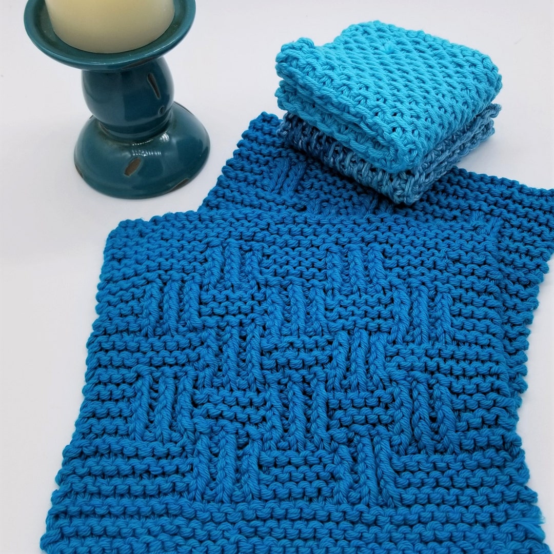 Washcloth Knitting Pattern, Knitted Cotton Gifts to Knit, Knit ...