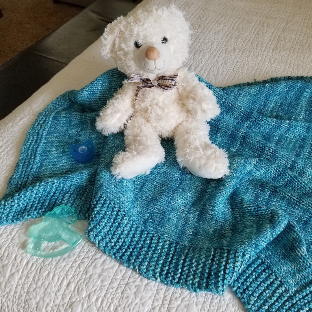 Easy Baby Blanket Knitting Pattern, Beginner Baby Blanket Knit, Soft ...