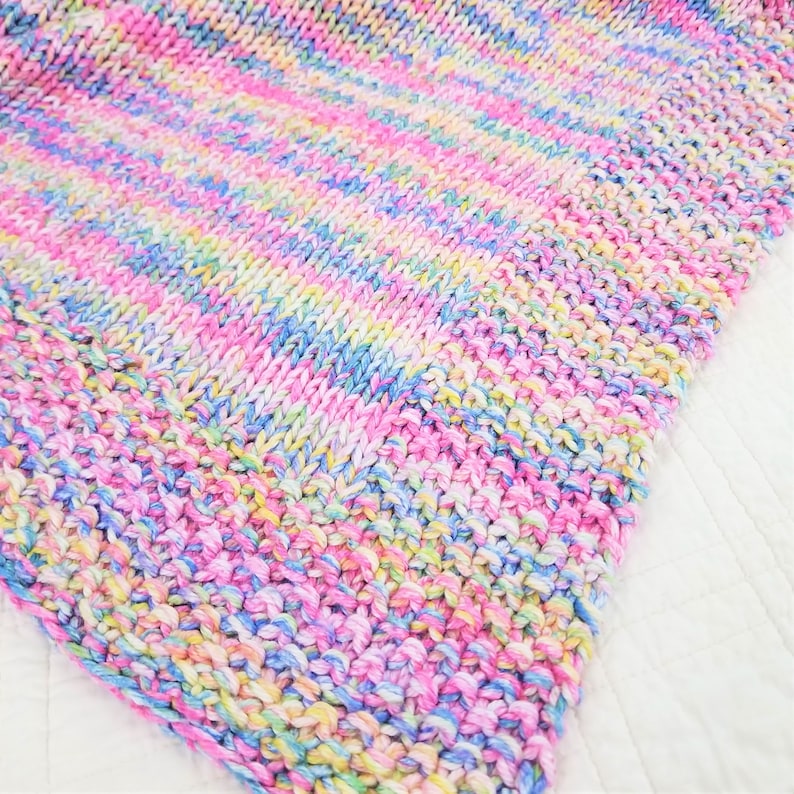 Baby Blanket Knitting Pattern, Easy Knit Baby Blanket Pattern, Baby ...