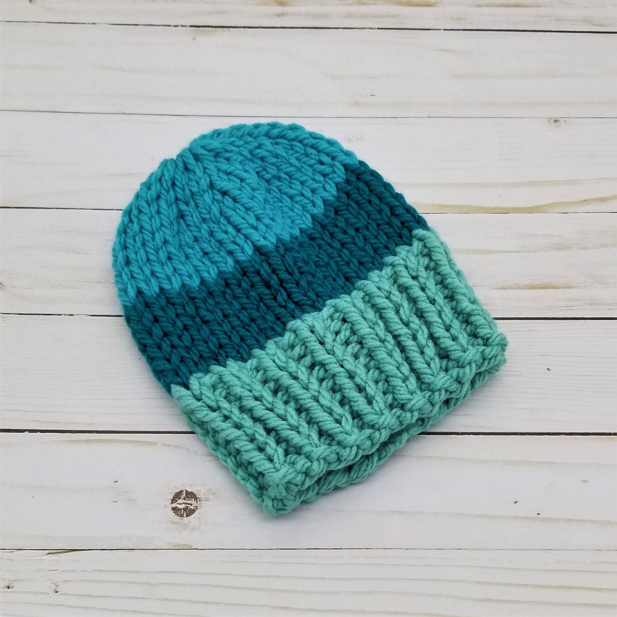 Child Hat Knitting Pattern, Easy Knit Hat, Child Chunky Knit Hat, Bulky ...