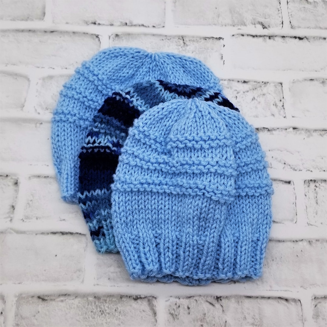 Child Hat Knitting Pattern, Easy Kids Knit Hat, Beginner Beanie Hat ...