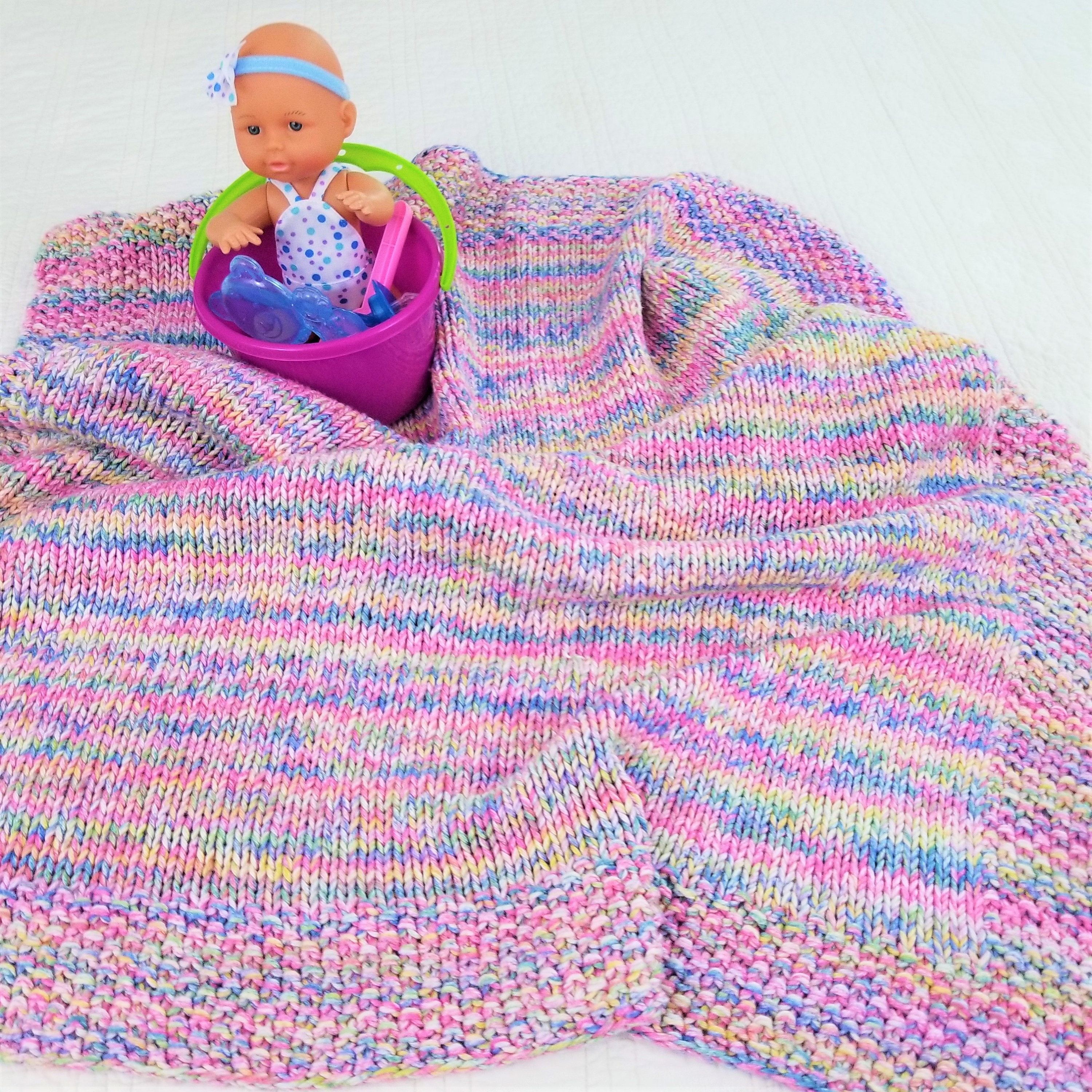 Baby Blanket Knitting Pattern, Easy Knit Baby Blanket Pattern, Baby ...