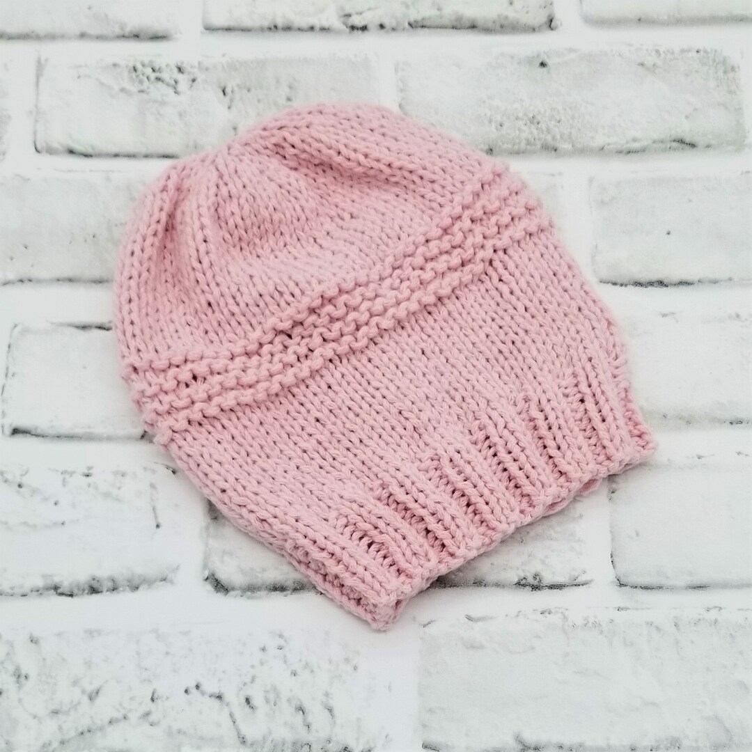 Teen Hat Knitting Pattern, Worsted Weight Beanie Hat Pattern, Knitted ...