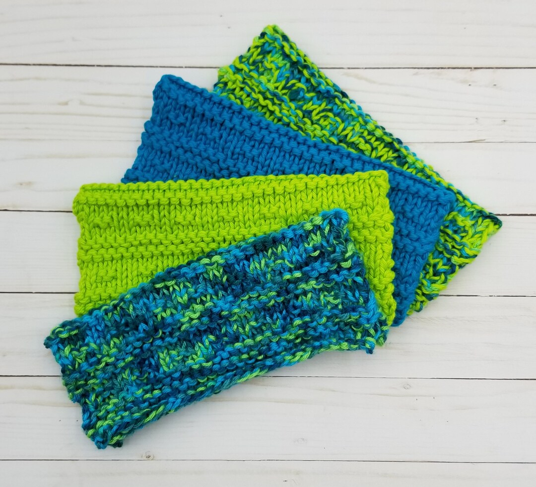 Washcloth Knitting Pattern, Beginner Knit Washcloth, Fast Knitted ...
