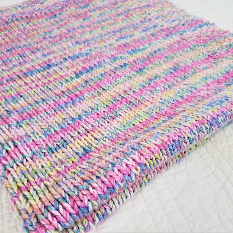 Baby Blanket Knitting Pattern, Easy Knit Baby Blanket Pattern, Baby ...