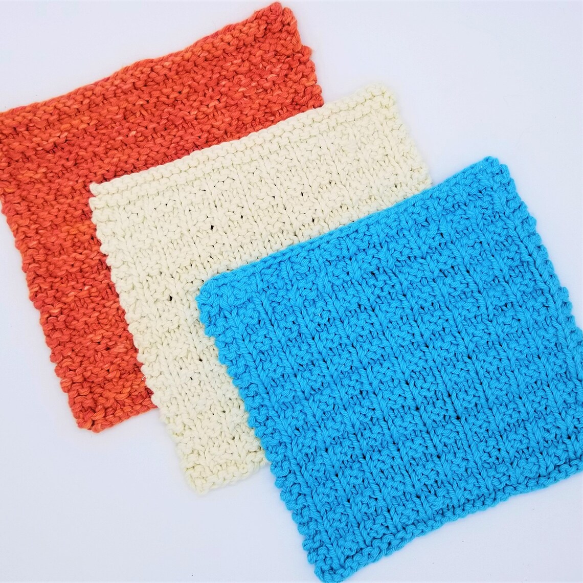 Washcloth Knitting Pattern Knit Washcloth Pattern Knitted - Etsy