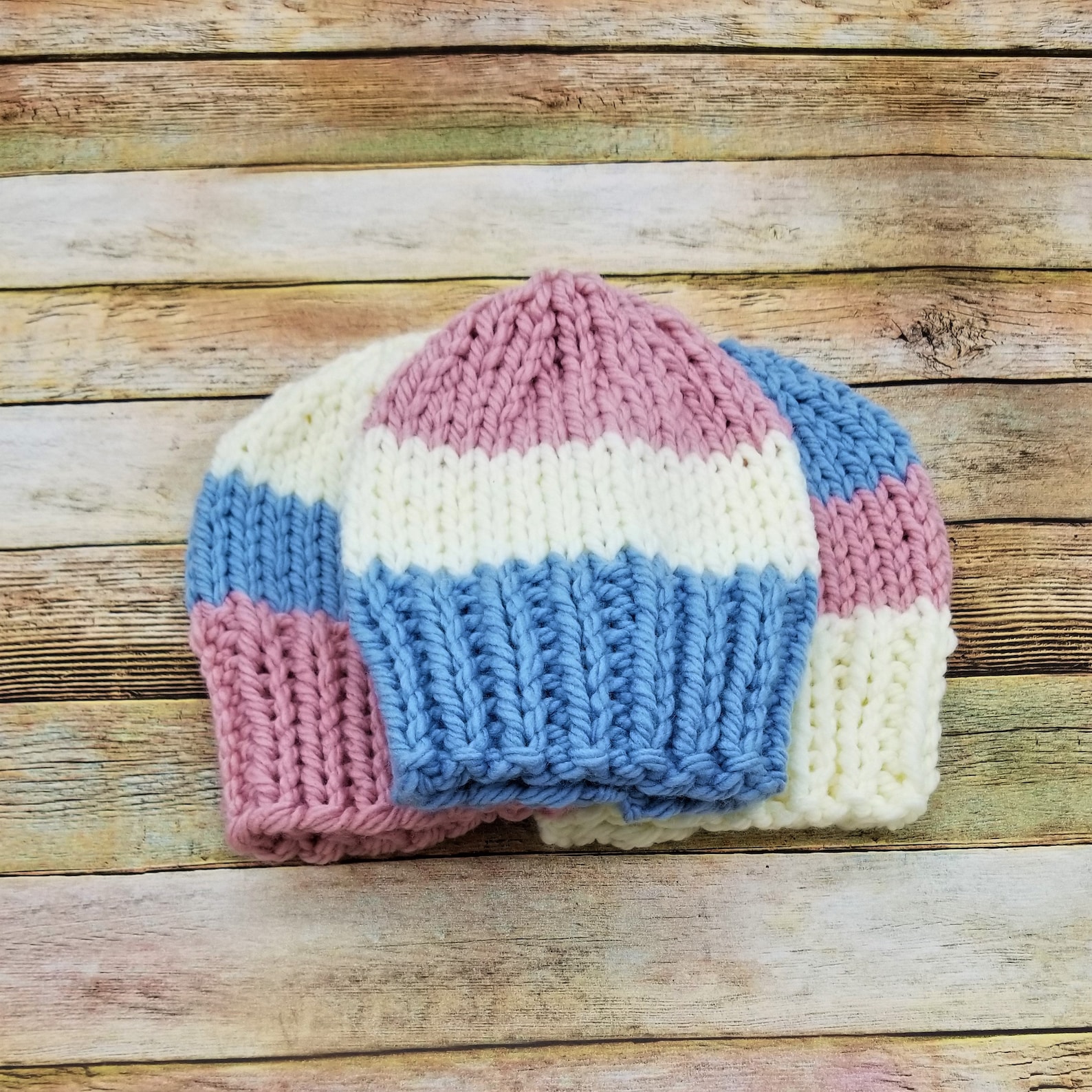 Baby Hat Knitting Pattern Easy Knit Hat Baby Chunky Knit - Etsy