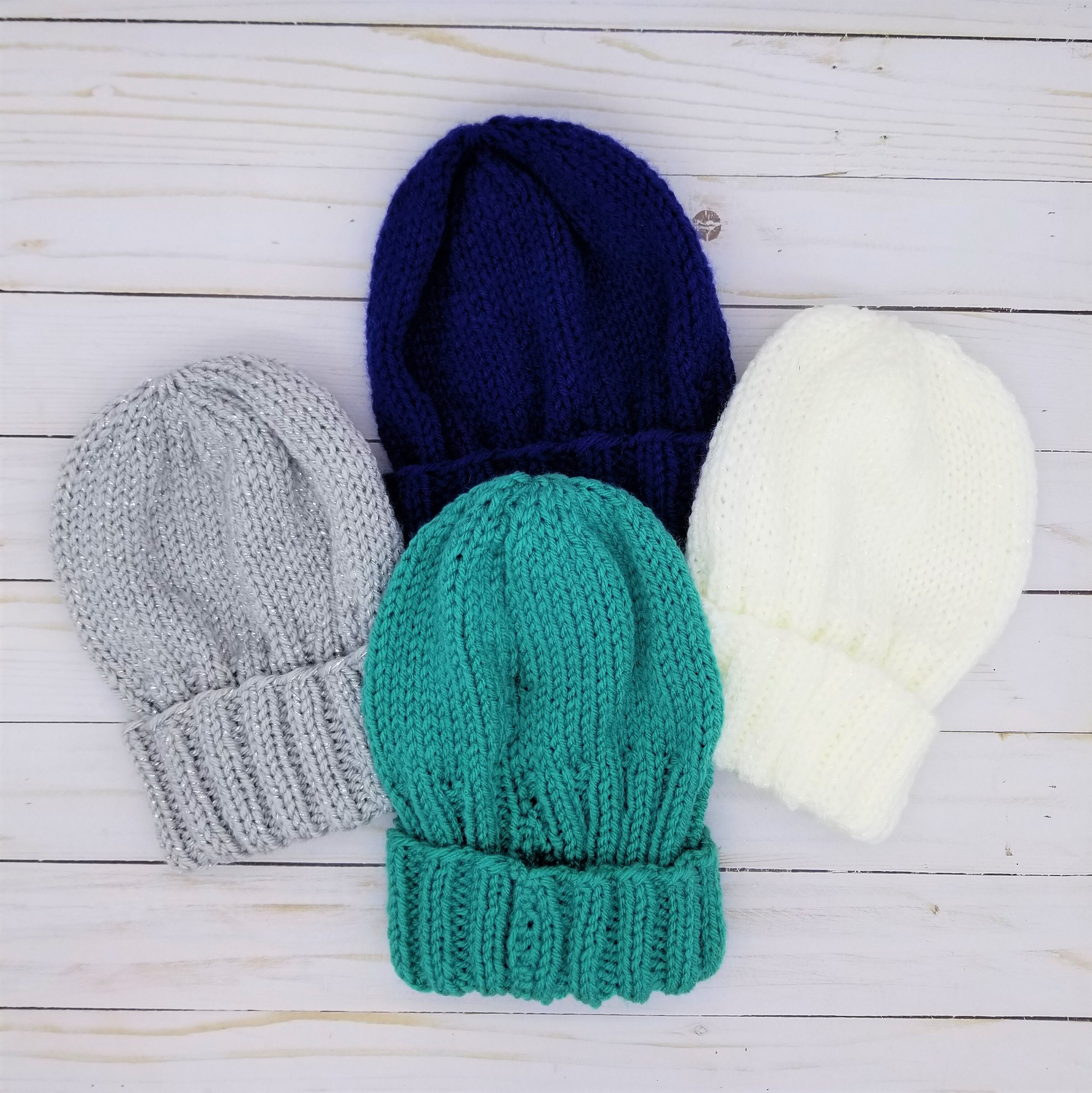 Adult Hat Knitting Pattern, Knit Pattern for Cuffed Hat, Man Gift Knit ...