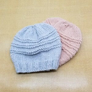 Teen Hat Knitting Pattern, Worsted Weight Beanie Hat Pattern, Knitted ...