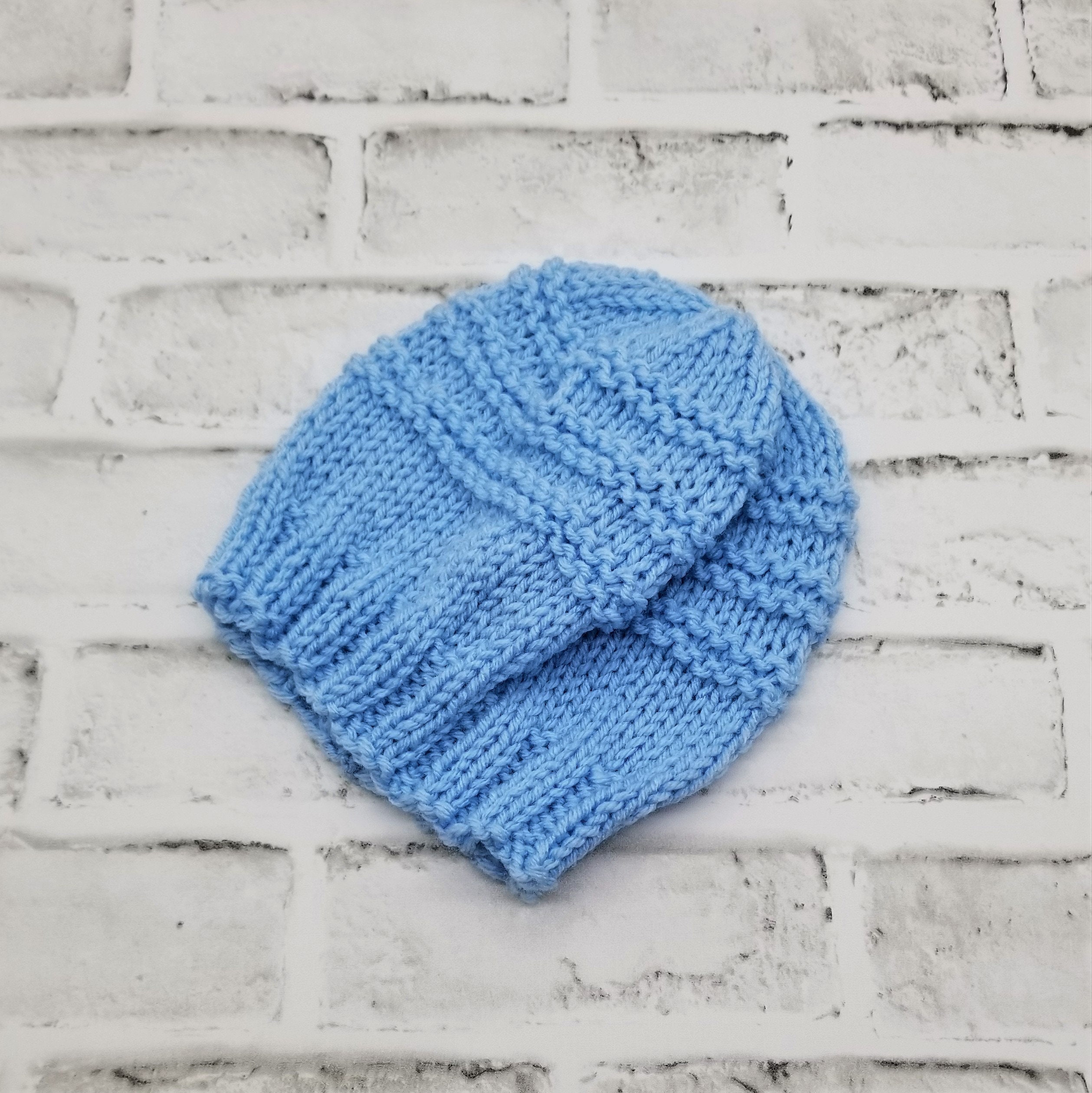 Child Hat Knitting Pattern, Easy Kids Knit Hat, Beginner Beanie Hat ...