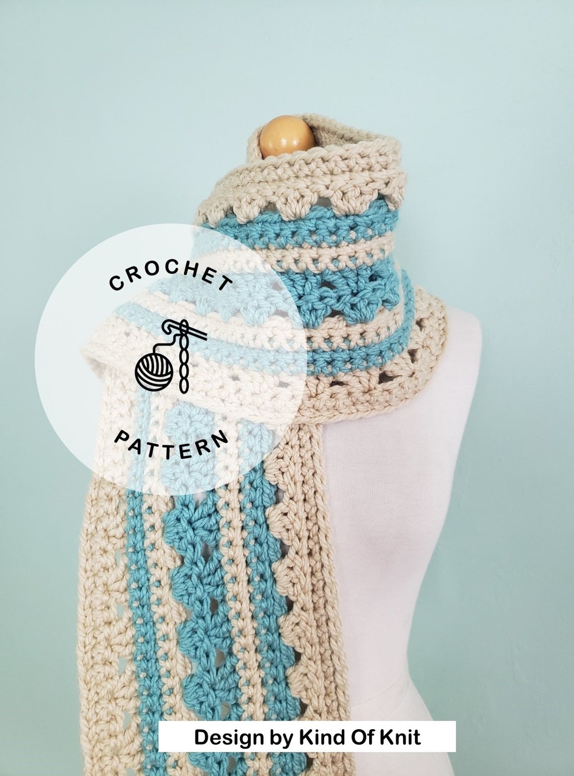 CROCHET PATTERN: Cardiff Scarf Crochet Pattern. Long Crochet - Etsy