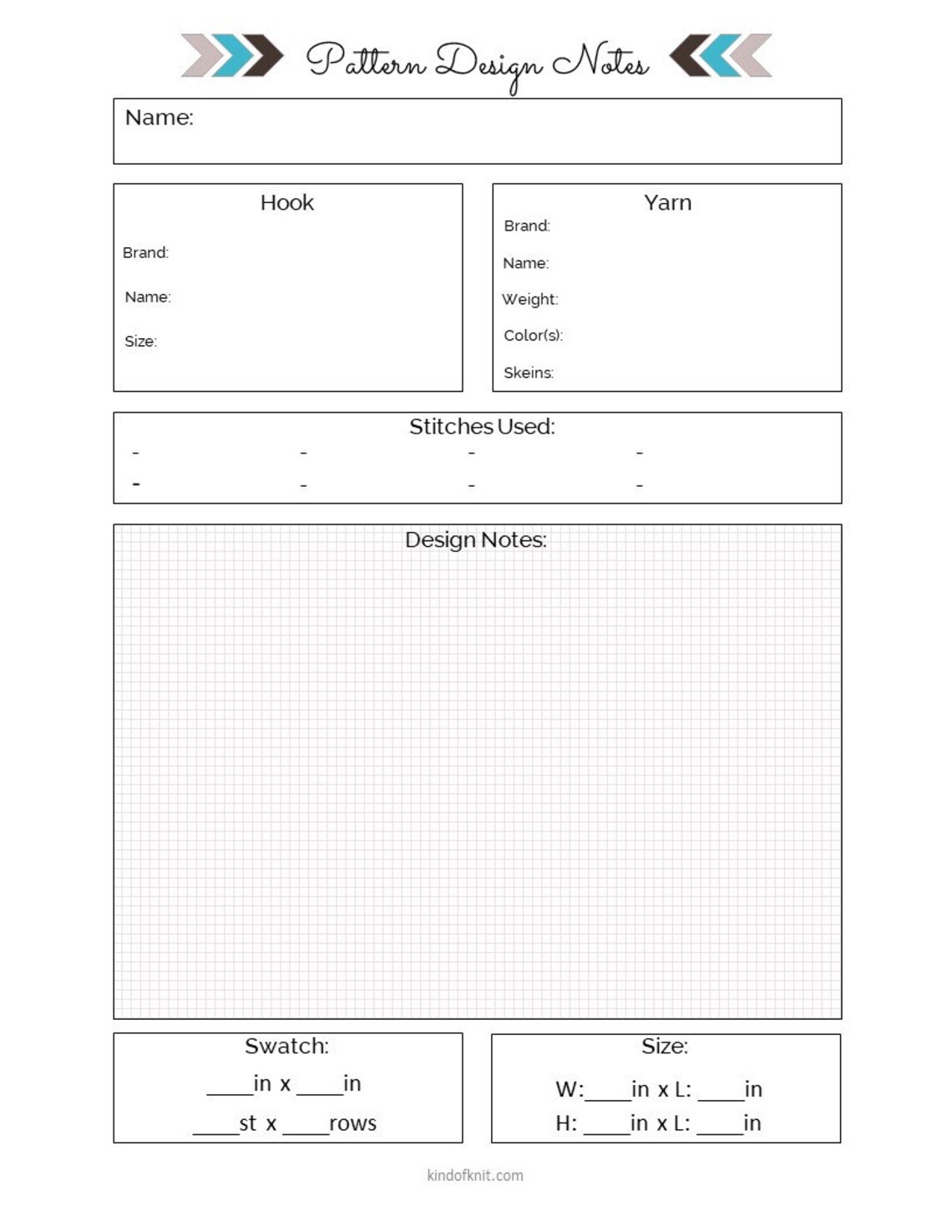 Crochet Zen: Journal Planner and Organizer. Printable PDF | Etsy