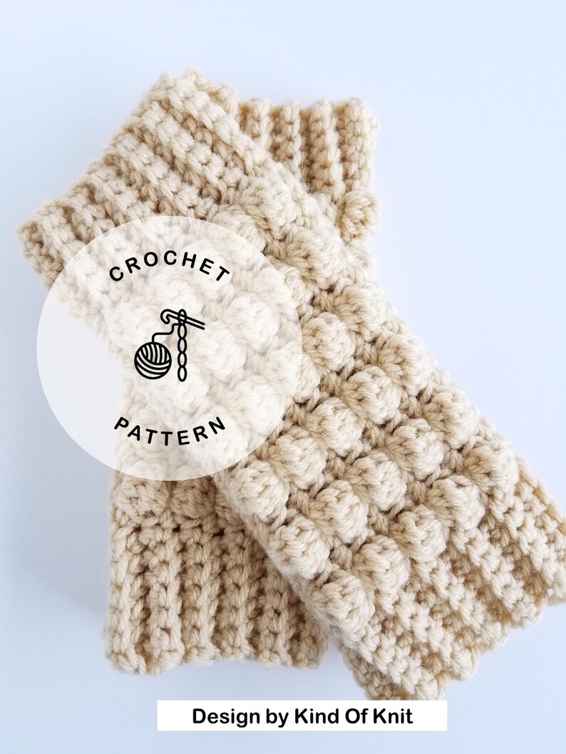 CROCHET PATTERN: Pebbles Texting Mittens. Crochet Fingerless Glove ...